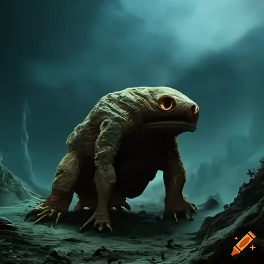 Abstract illustration of a gub creature on Craiyon