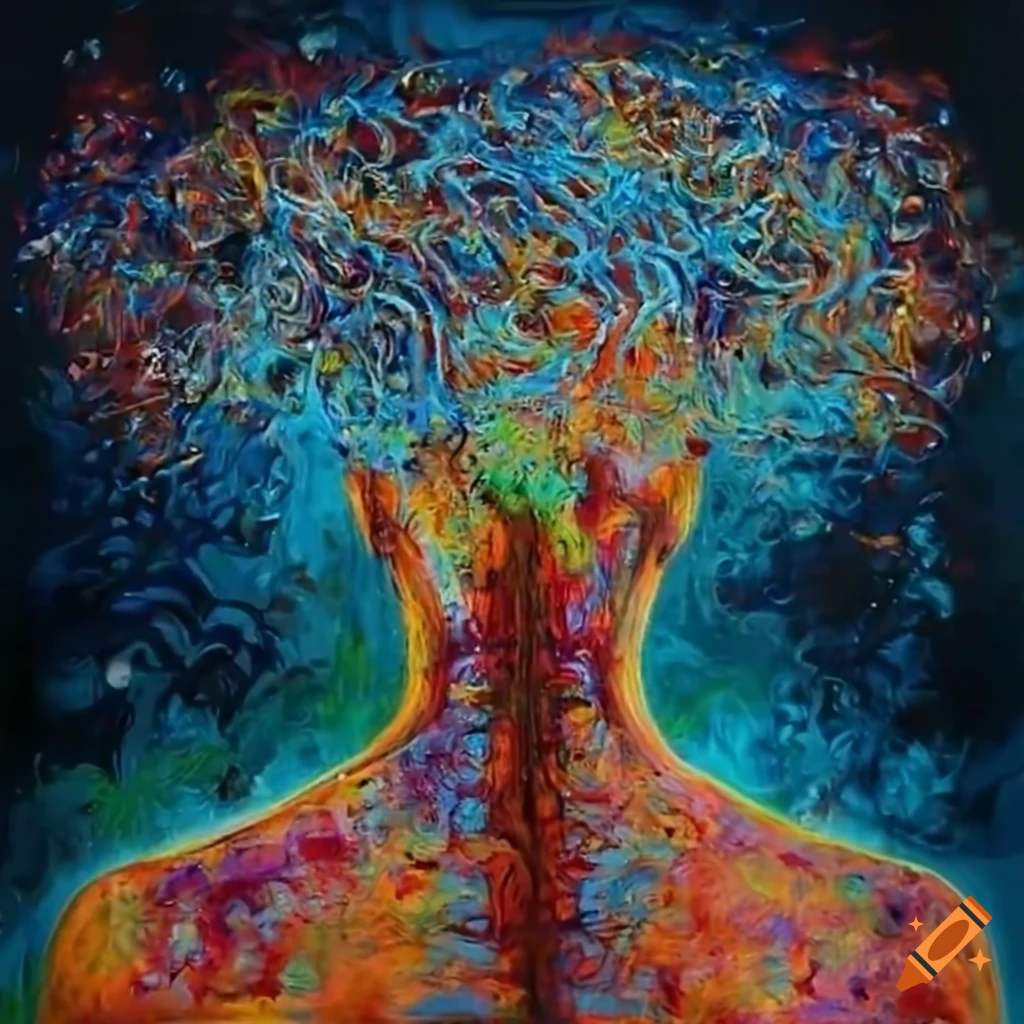 Galaxy in a tree of life painting by various artists, highly detailed ...