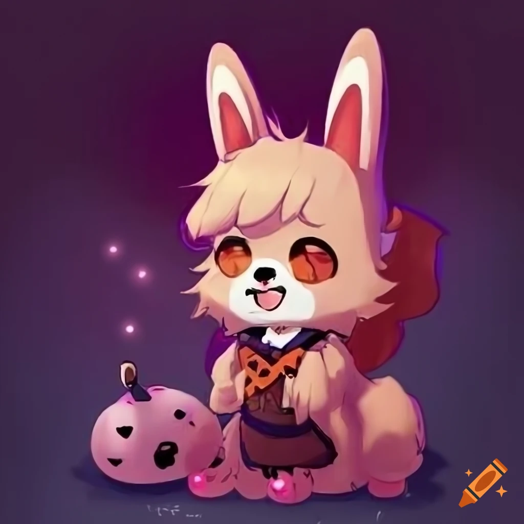 Cute halloween bunny
