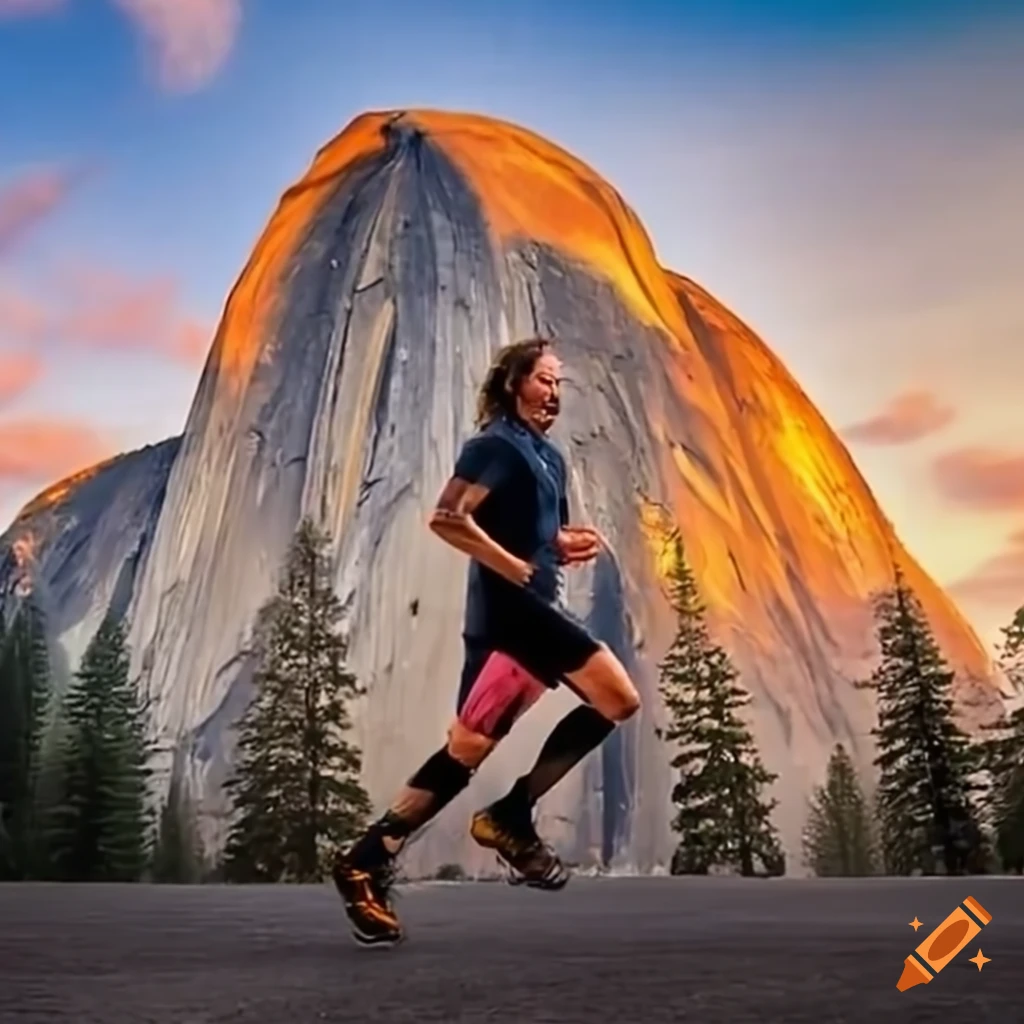 Dave grohl jogging near half dome on Craiyon