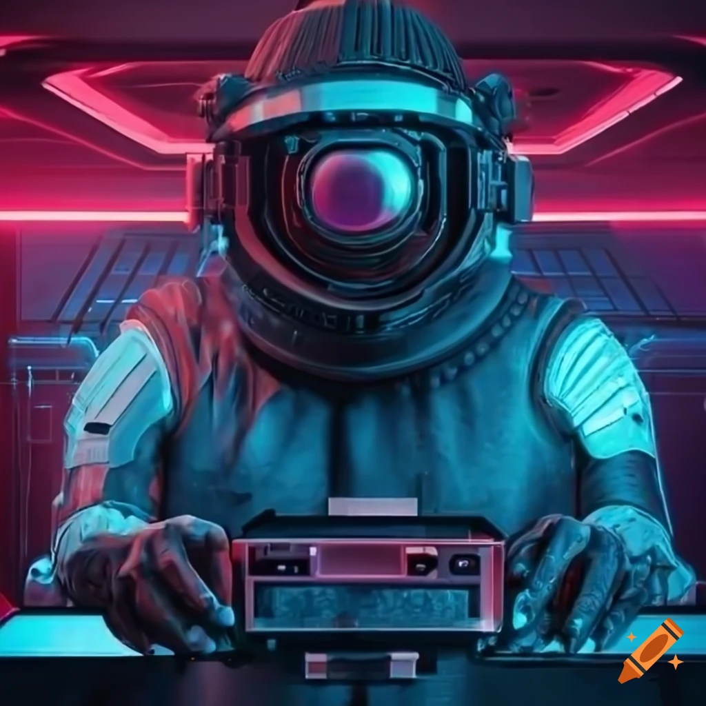 Futuristic sci-fi cyberpunk superhero flying in the sky on Craiyon