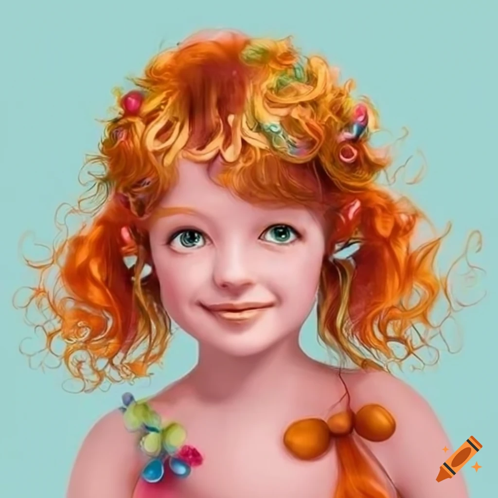 Illustration of cute and colorful girls with unique embellishments