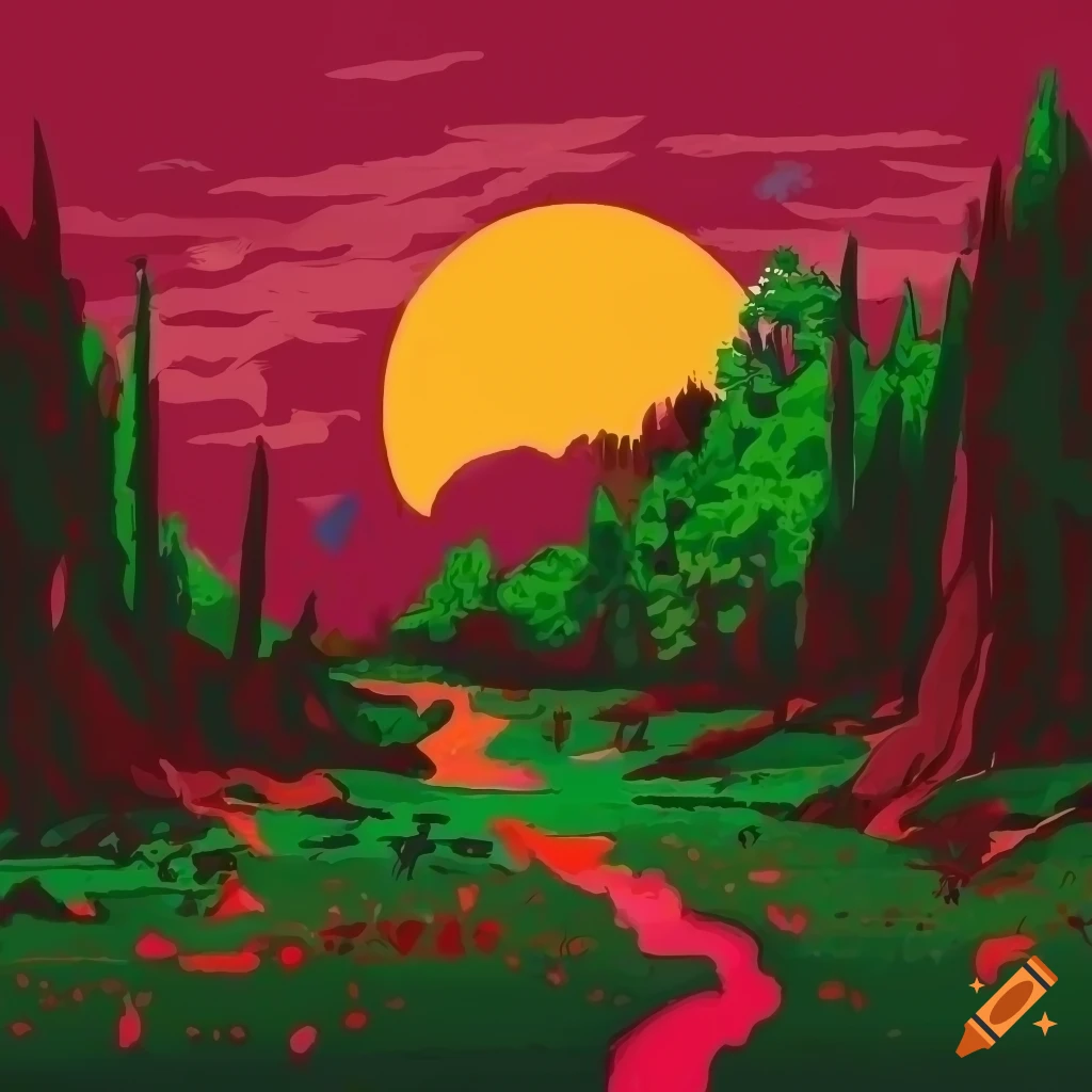 Sad landscape on Craiyon