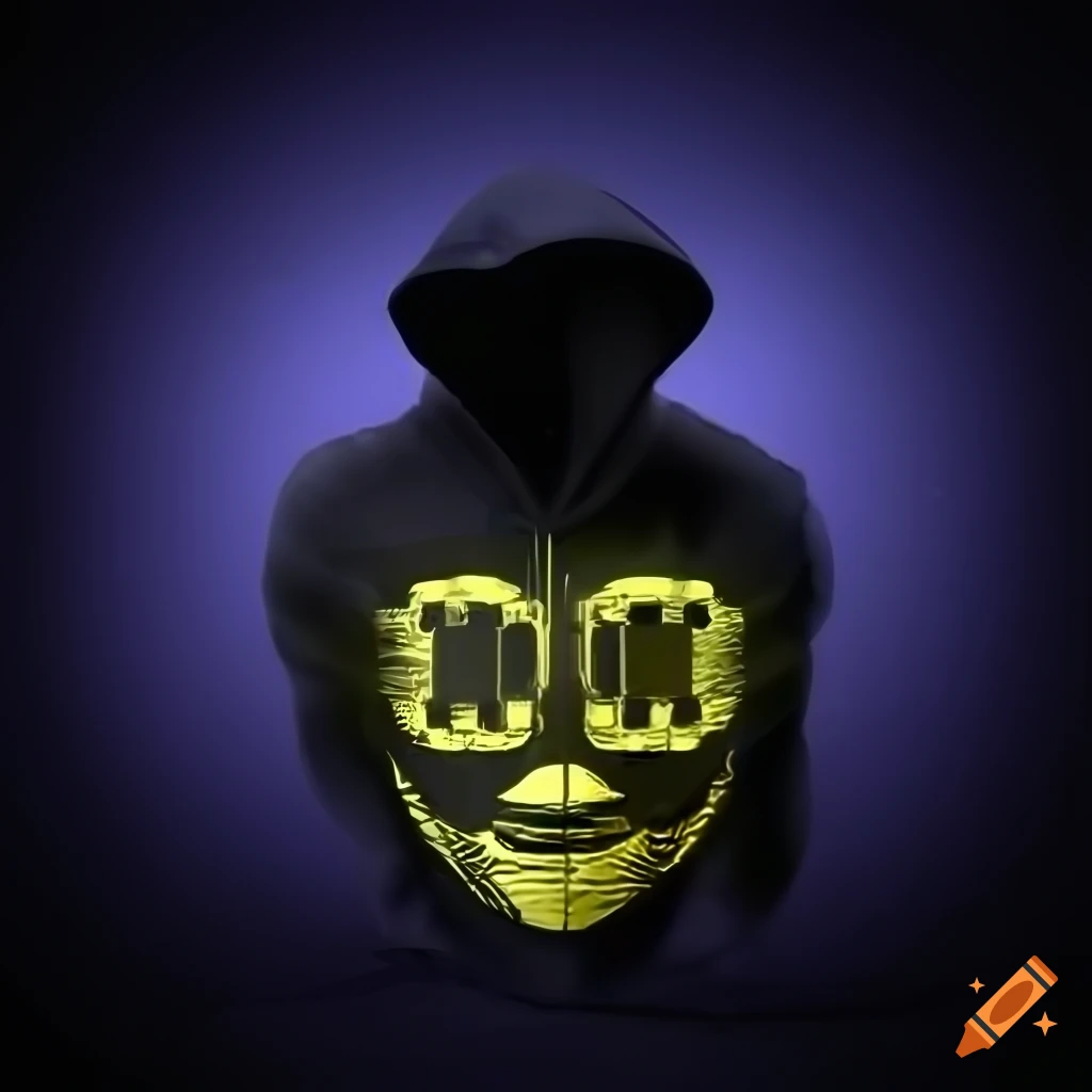 Polygon illustration of a hacker bee with sunglasses and binary code on ...