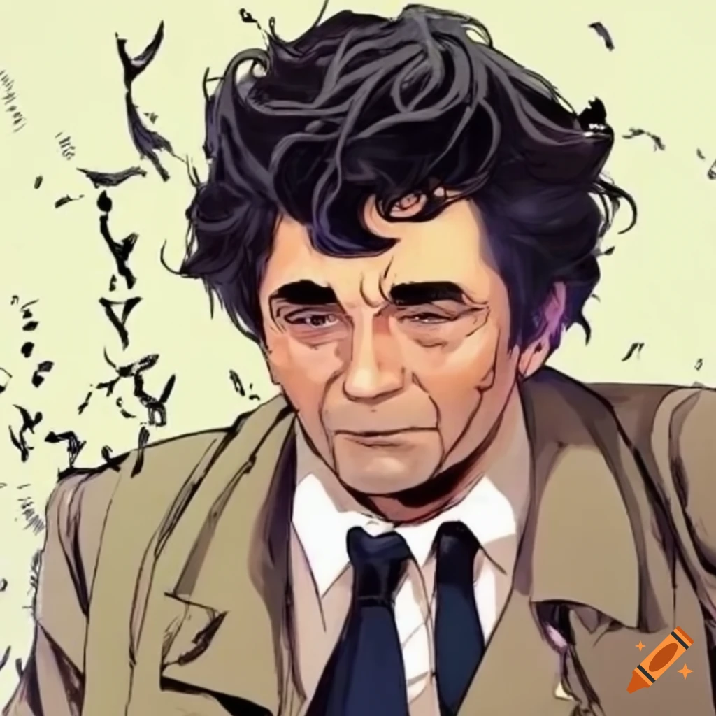 Manga cover of inspector columbo on Craiyon