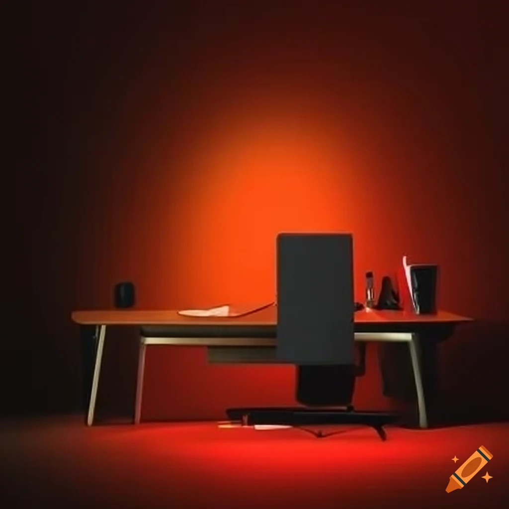 Bright and colorful office desk for studying on Craiyon