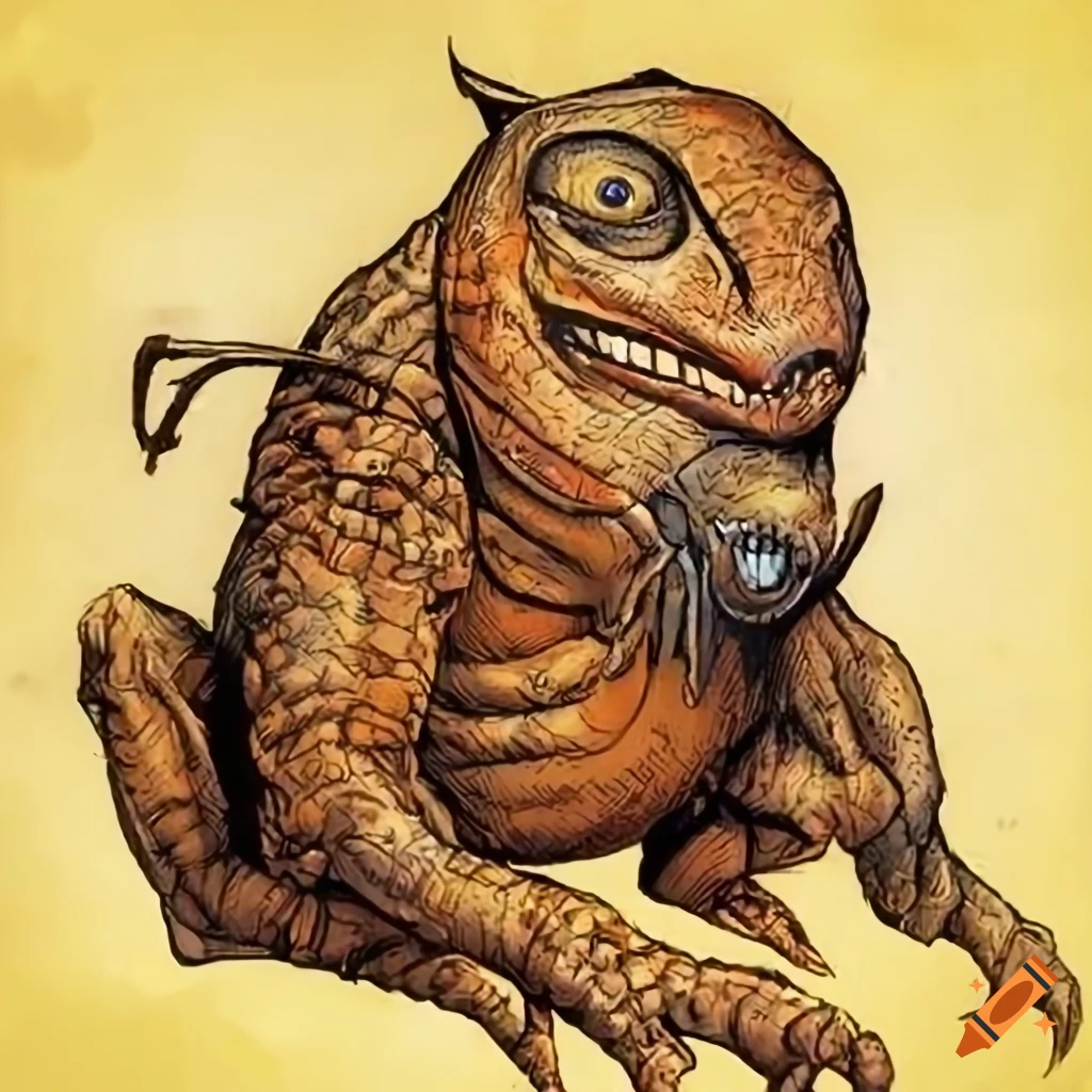 Vibrant illustration of creatures from a medieval bestiary