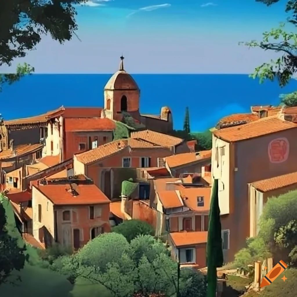 Scenic view of a mediterranean village