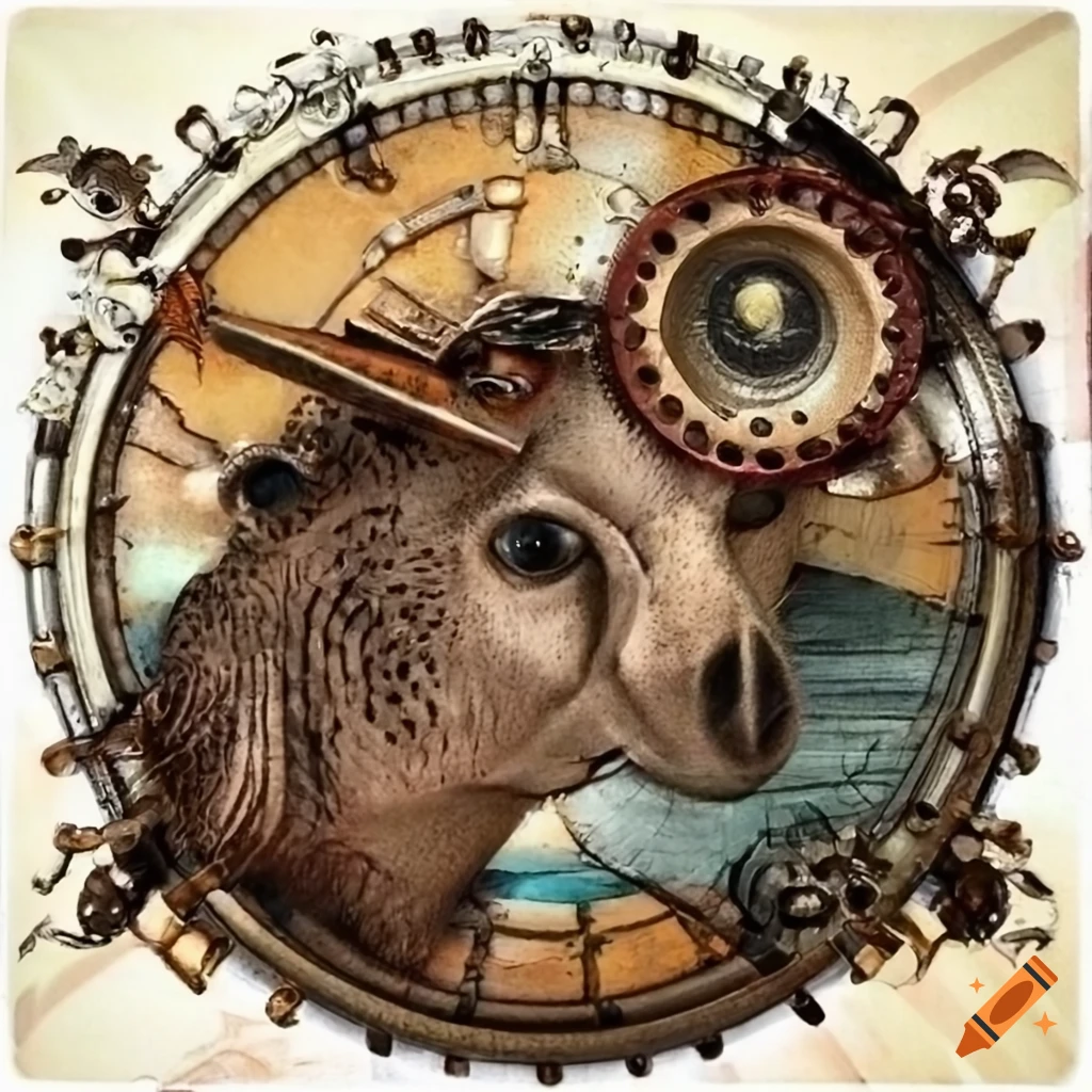 Steampunk animal artwork on Craiyon