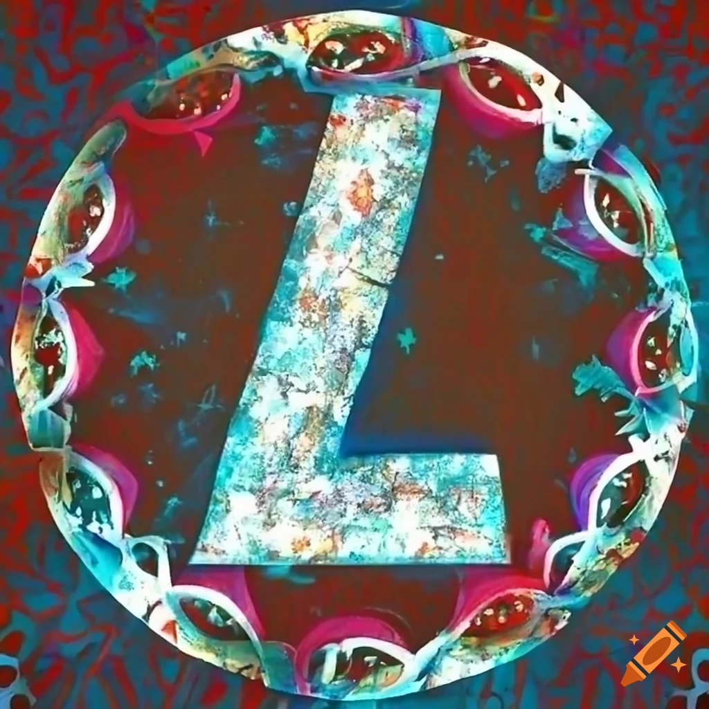 Graphic pentagram with number 1 on Craiyon