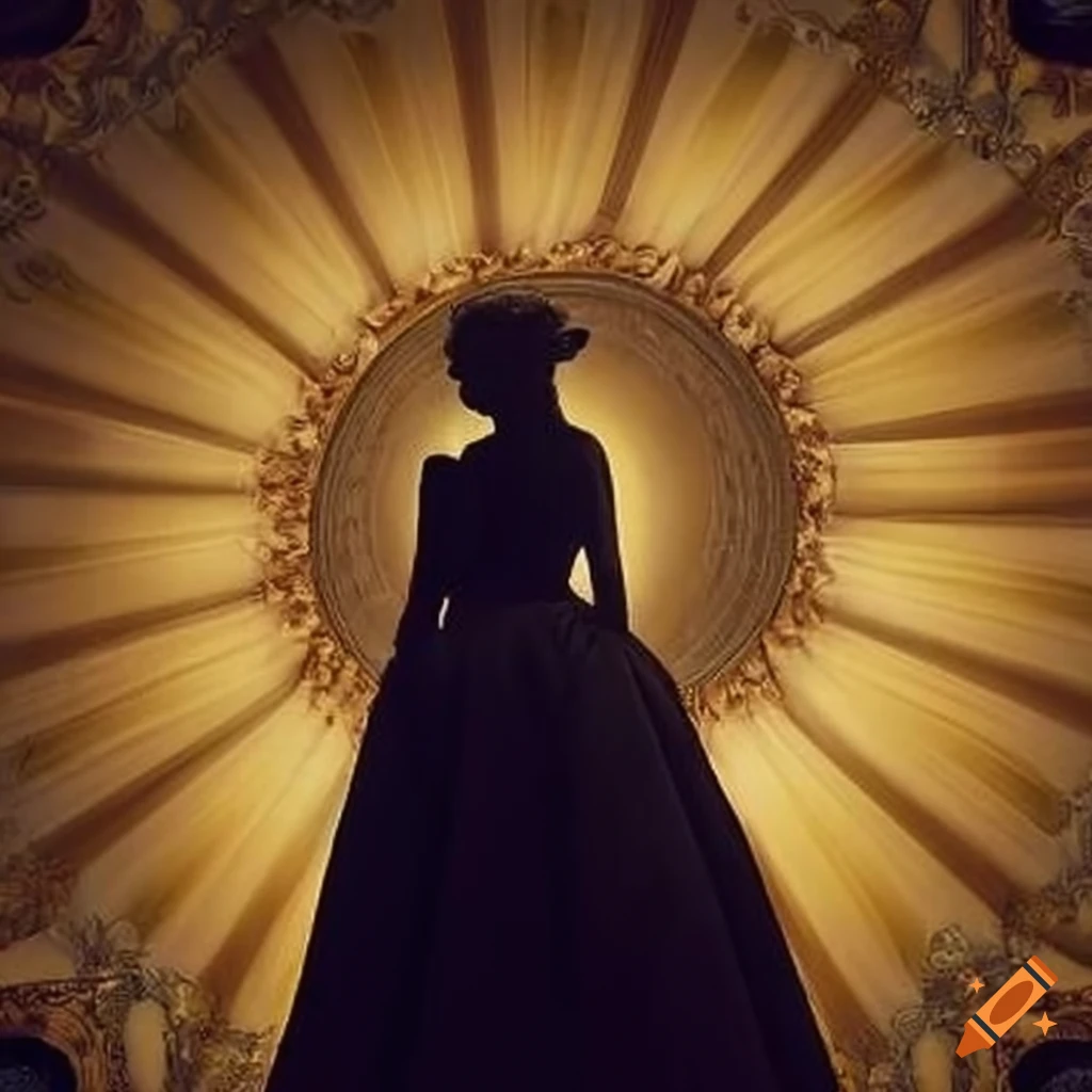 Woman Standing Silhouette With Dress