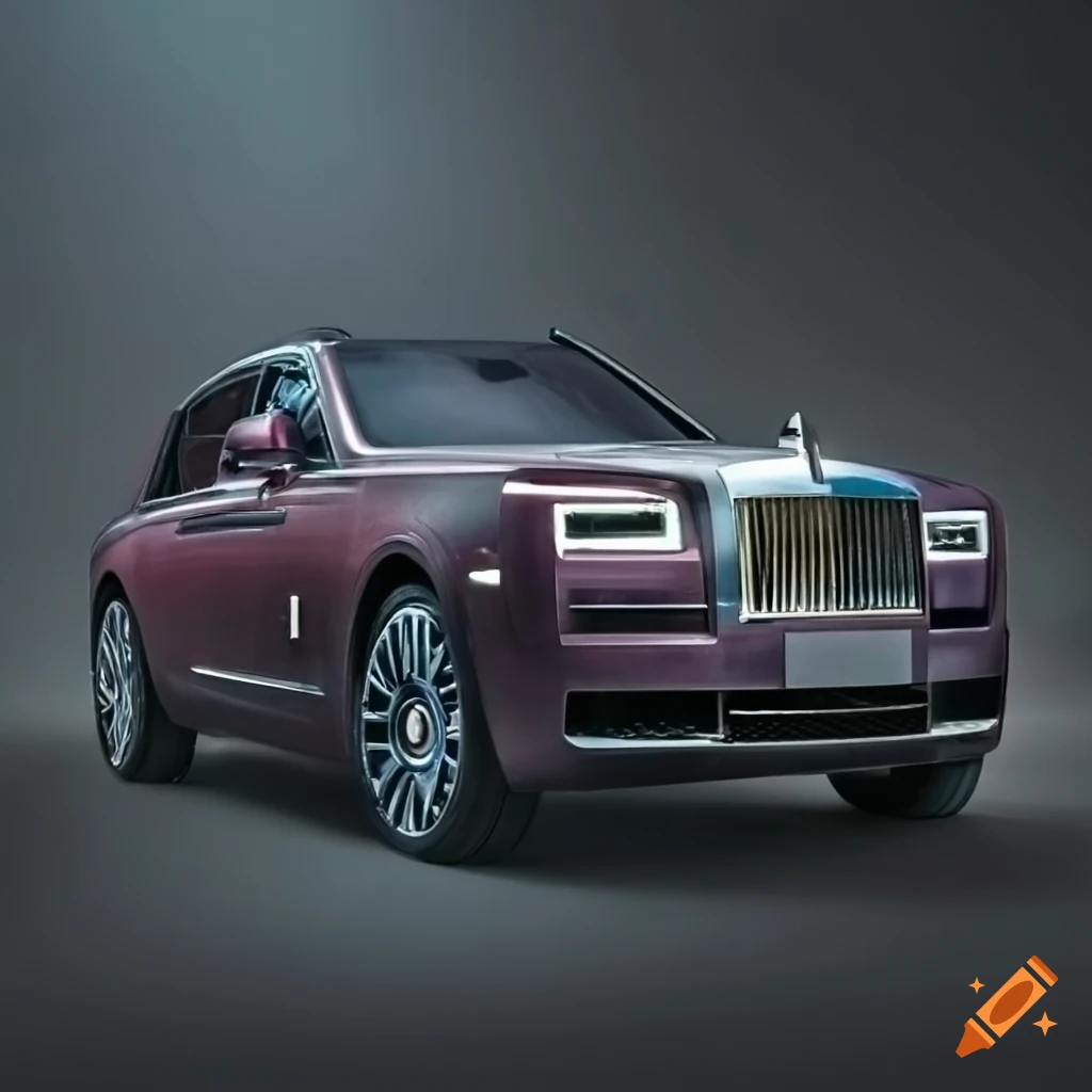 Luxury rolls royce limousine with gold metallic finishing on Craiyon