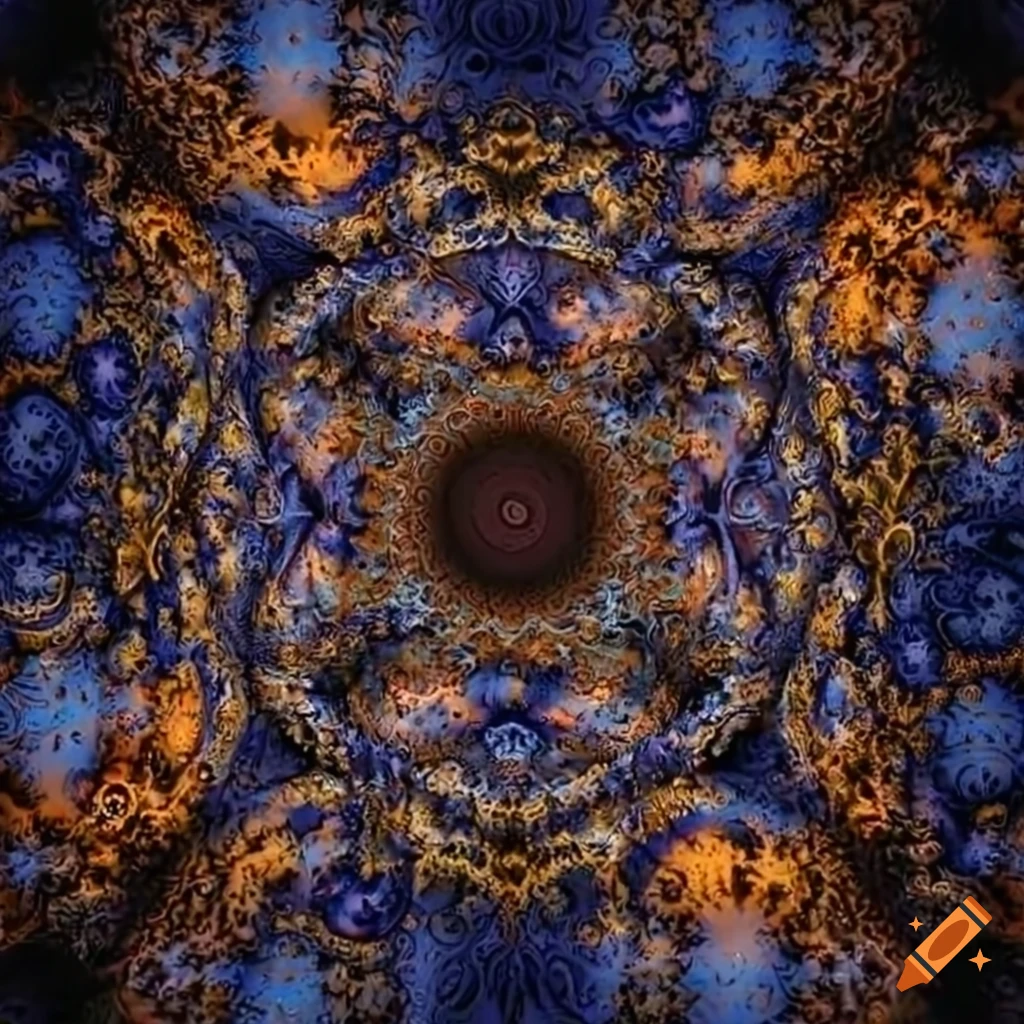 Intricate fractal castle pattern