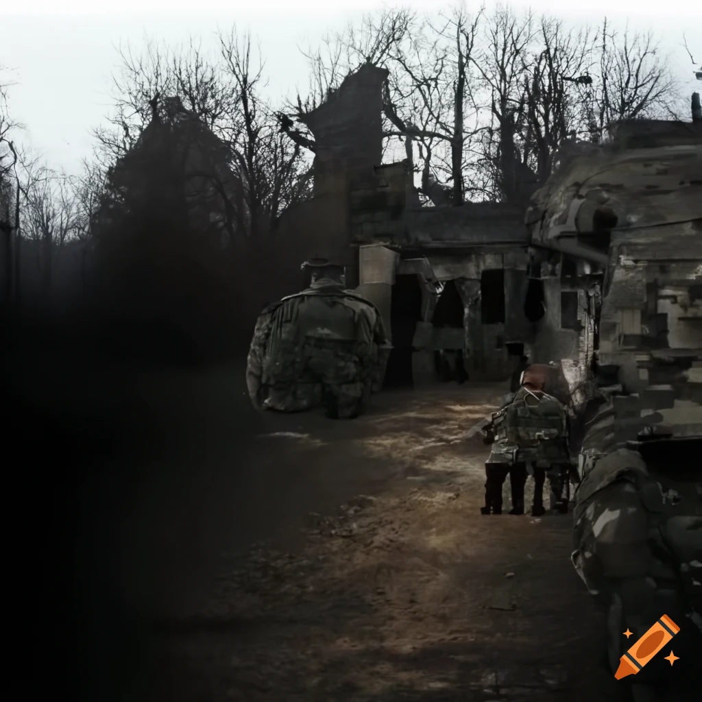 Designated battle area sign on Craiyon