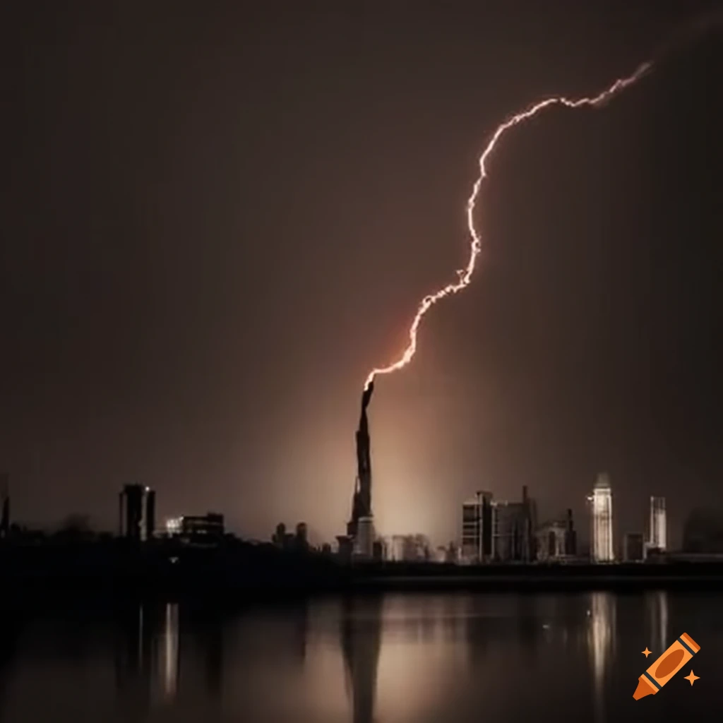 Hyperrealistic architecture masterpiece of a blazing tower with ...