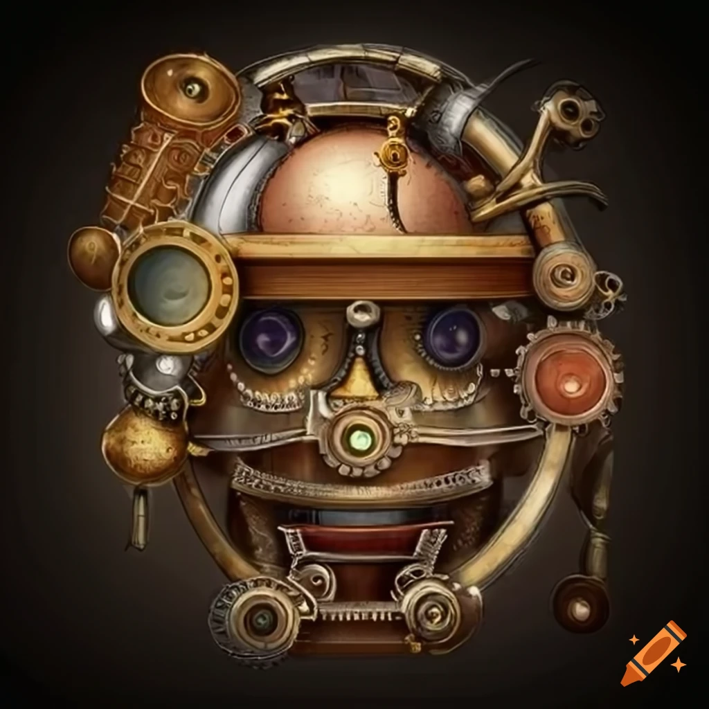 Steampunk computer in an ink drawing style on Craiyon