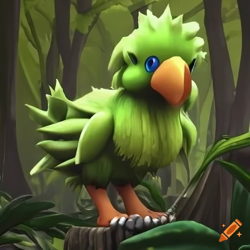 Chocolate chocobo from final fantasy on Craiyon