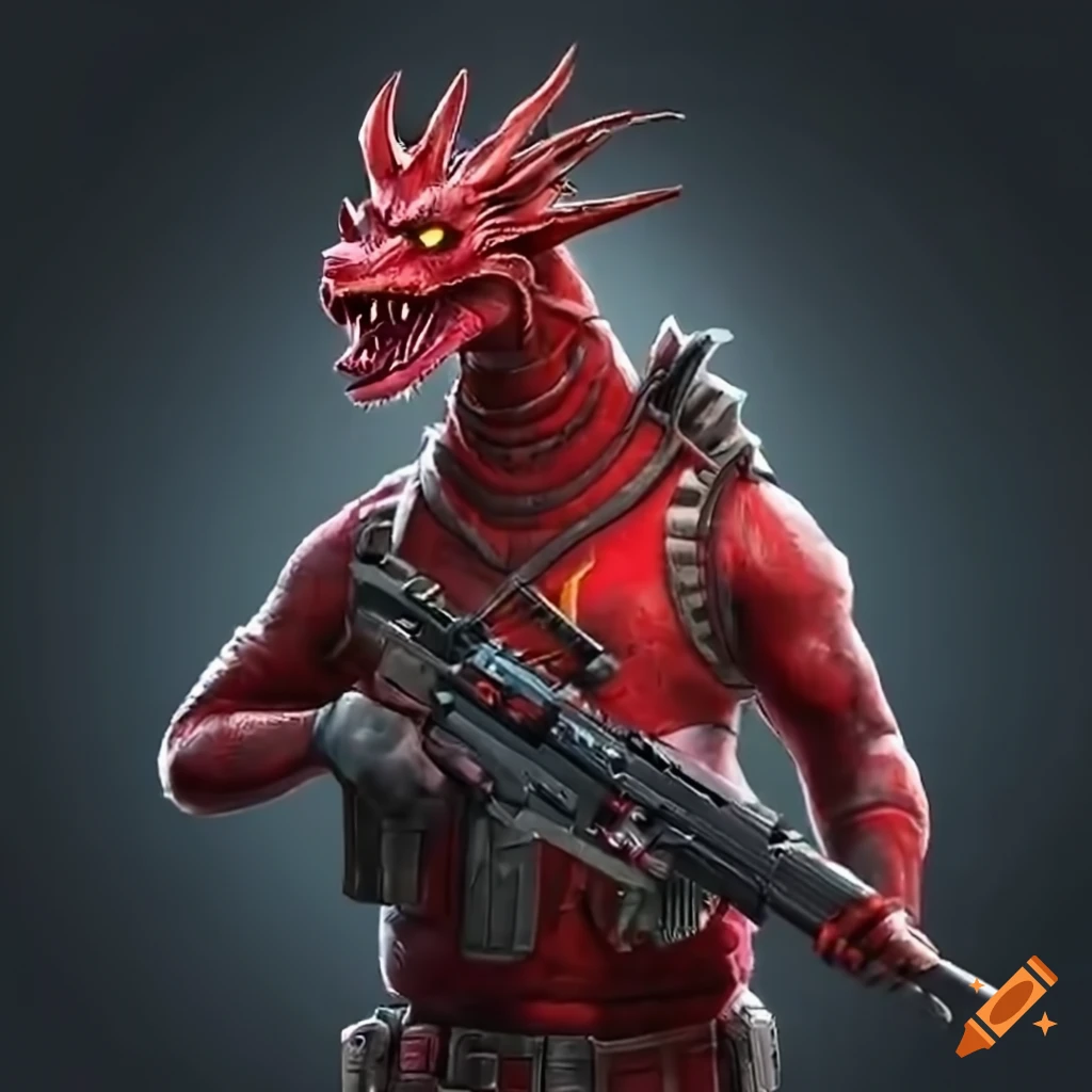 Red dragon playing video games on Craiyon