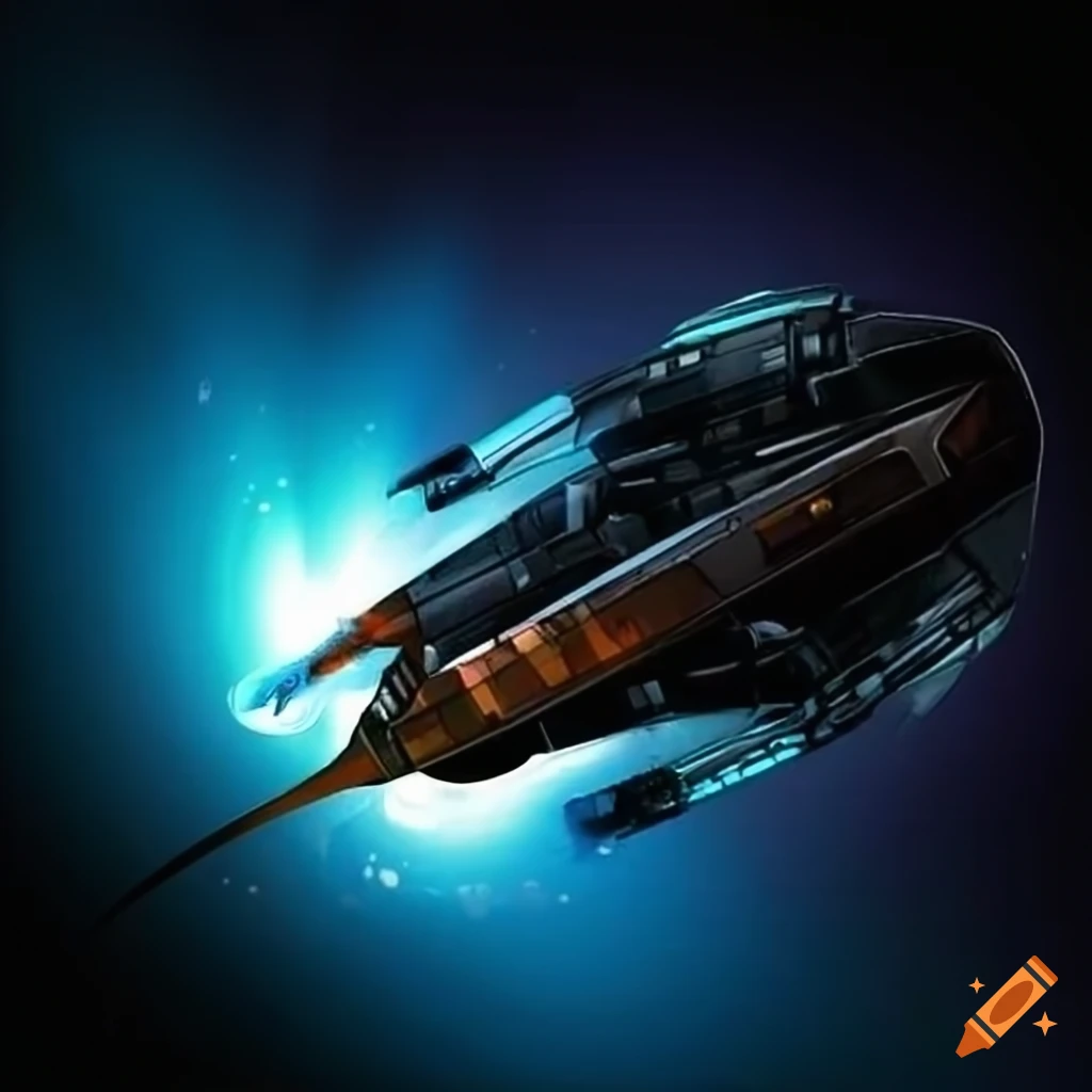 Illustration of a spaceship on Craiyon