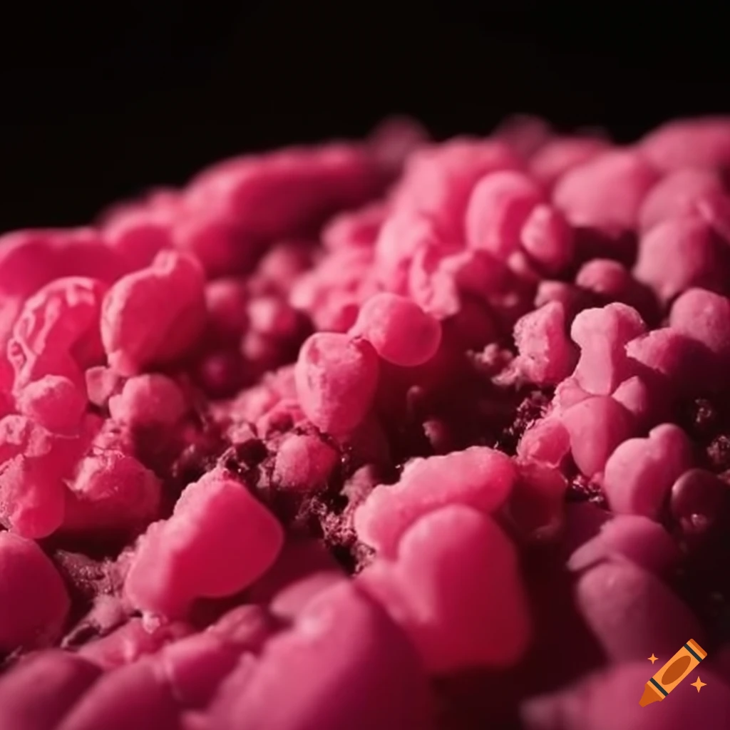 Pink and white jelly soil texture