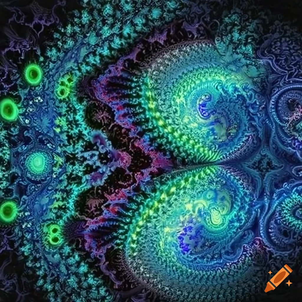 Intricate Fractal Patterns Made Of Light On Craiyon