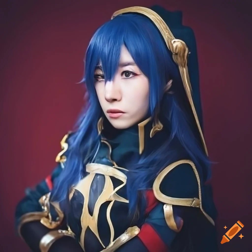 Closeup portrait of Lucina cosplay on Craiyon