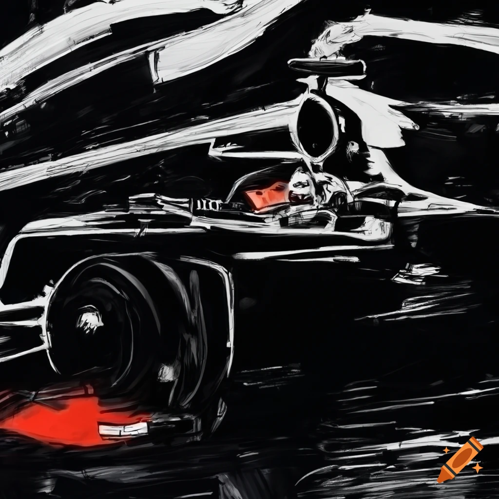 Illustration of f1 grand prix race on Craiyon