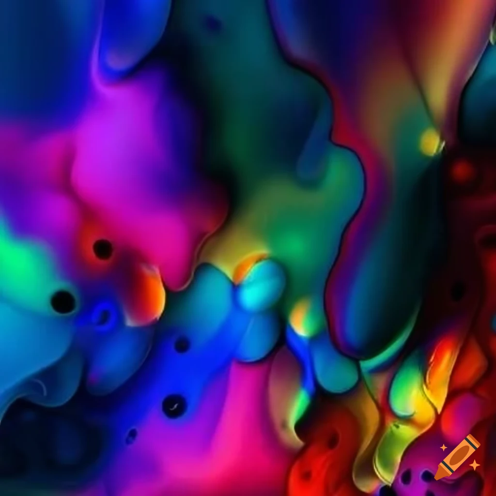Vibrant abstract color mix on Craiyon