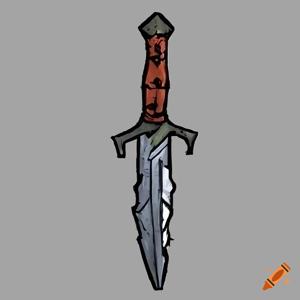 Artistic representation of a dagger inspired by darkest dungeon