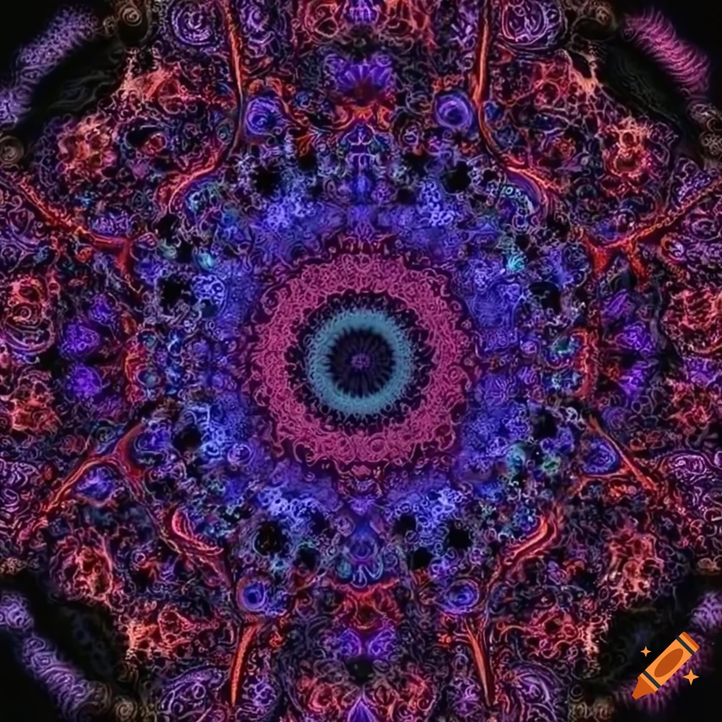 Highly detailed shimmering fractal patterns on Craiyon