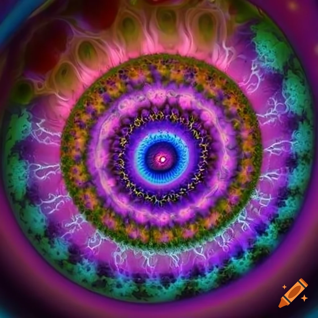 Symmetrical green fractal pattern with intricate details on Craiyon