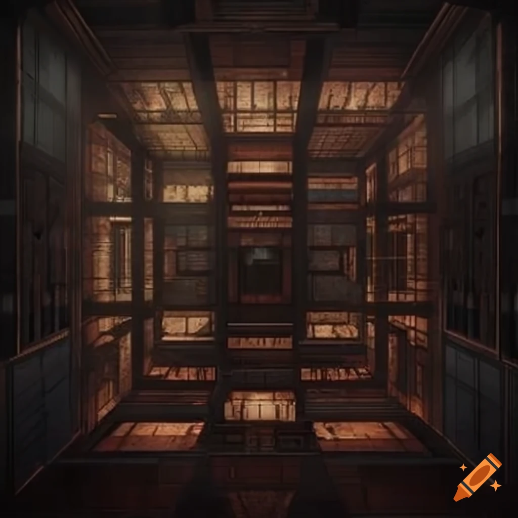 Concept art of a colossal transparent prison on Craiyon