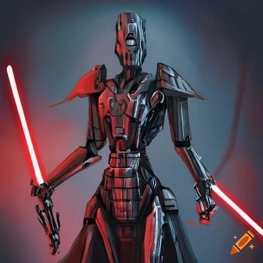 Image of a robotic Sith Lord on Craiyon