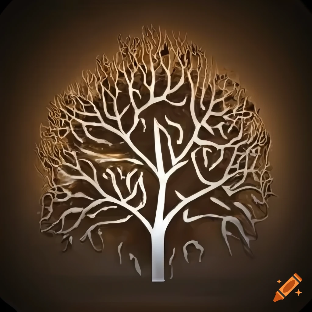 Logo of a legal team with a tree and leaves on Craiyon