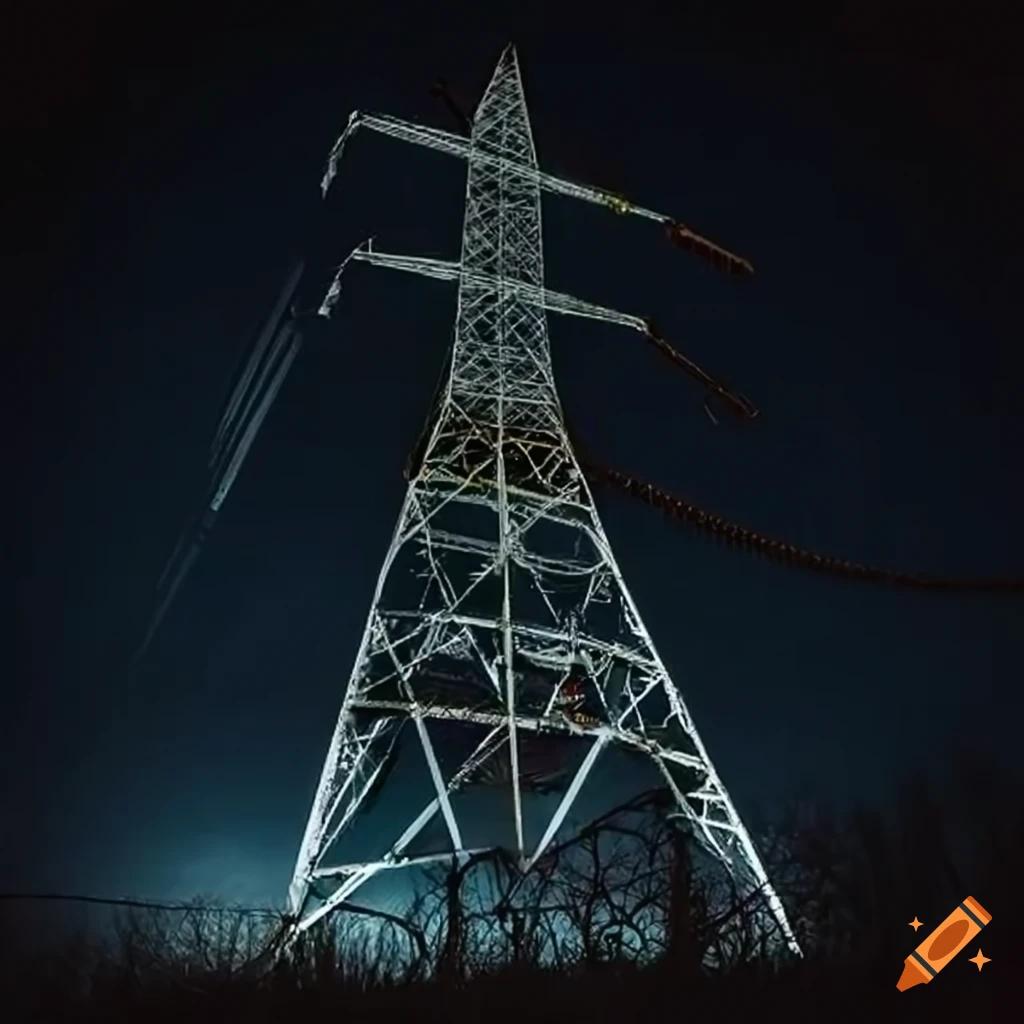Image of electricity transmission on Craiyon