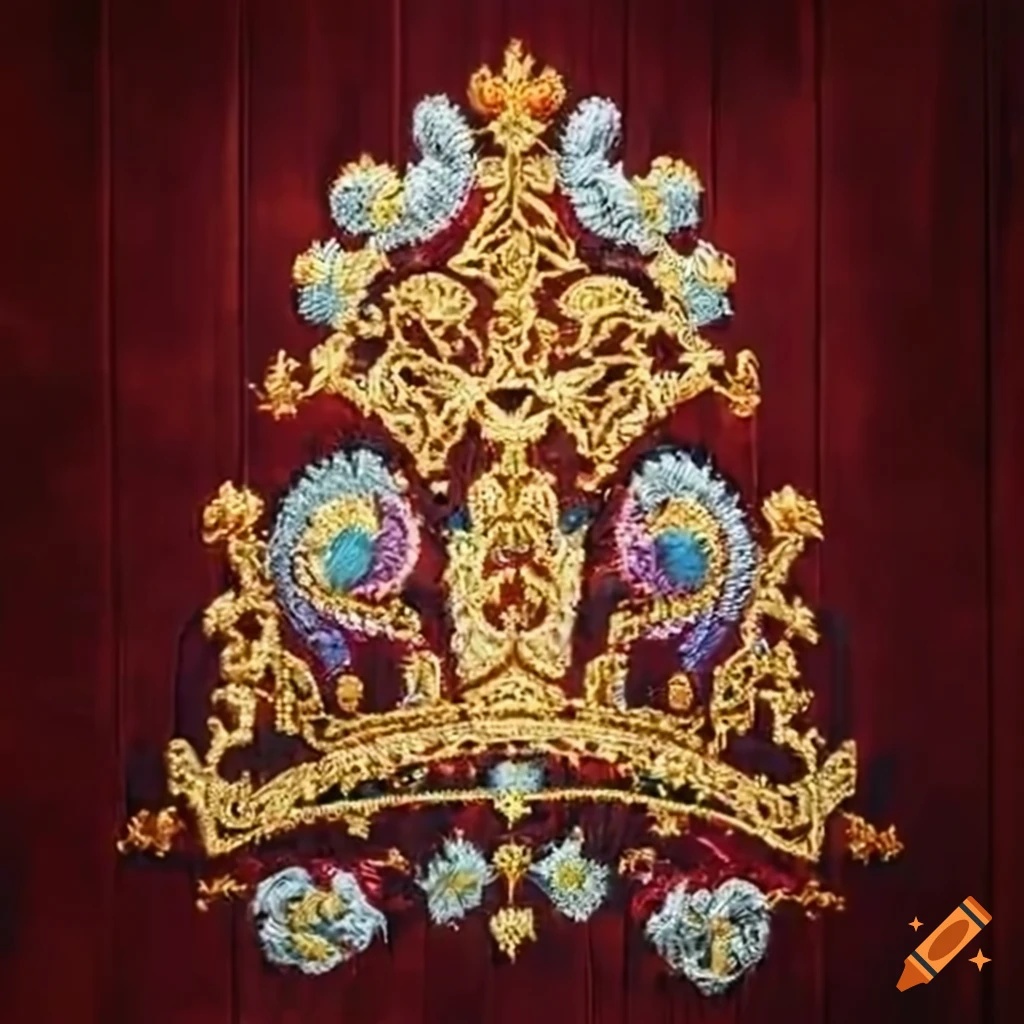 Royal embroidery design on Craiyon