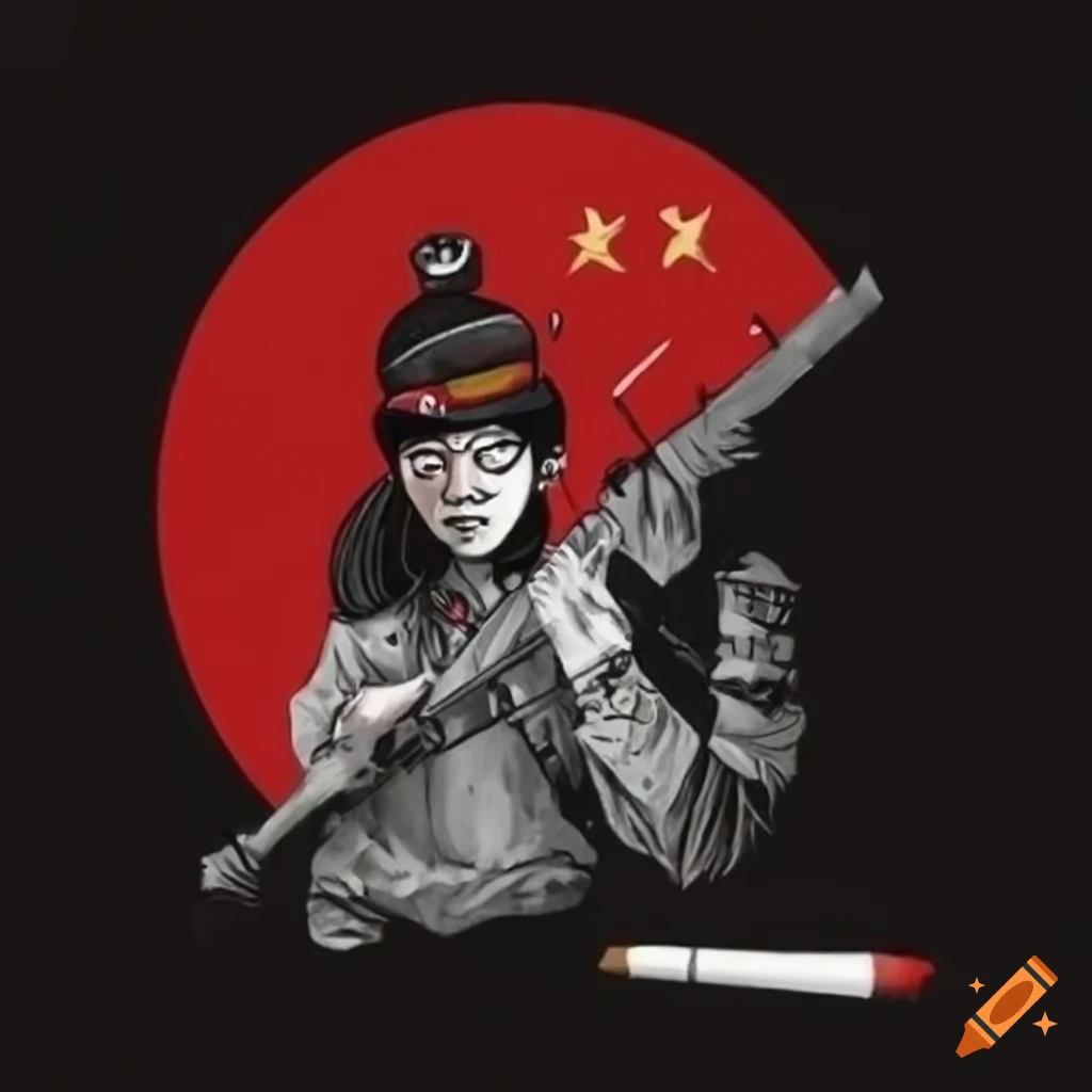 Artistic interpretation of communist propaganda posters from 1950 in ...