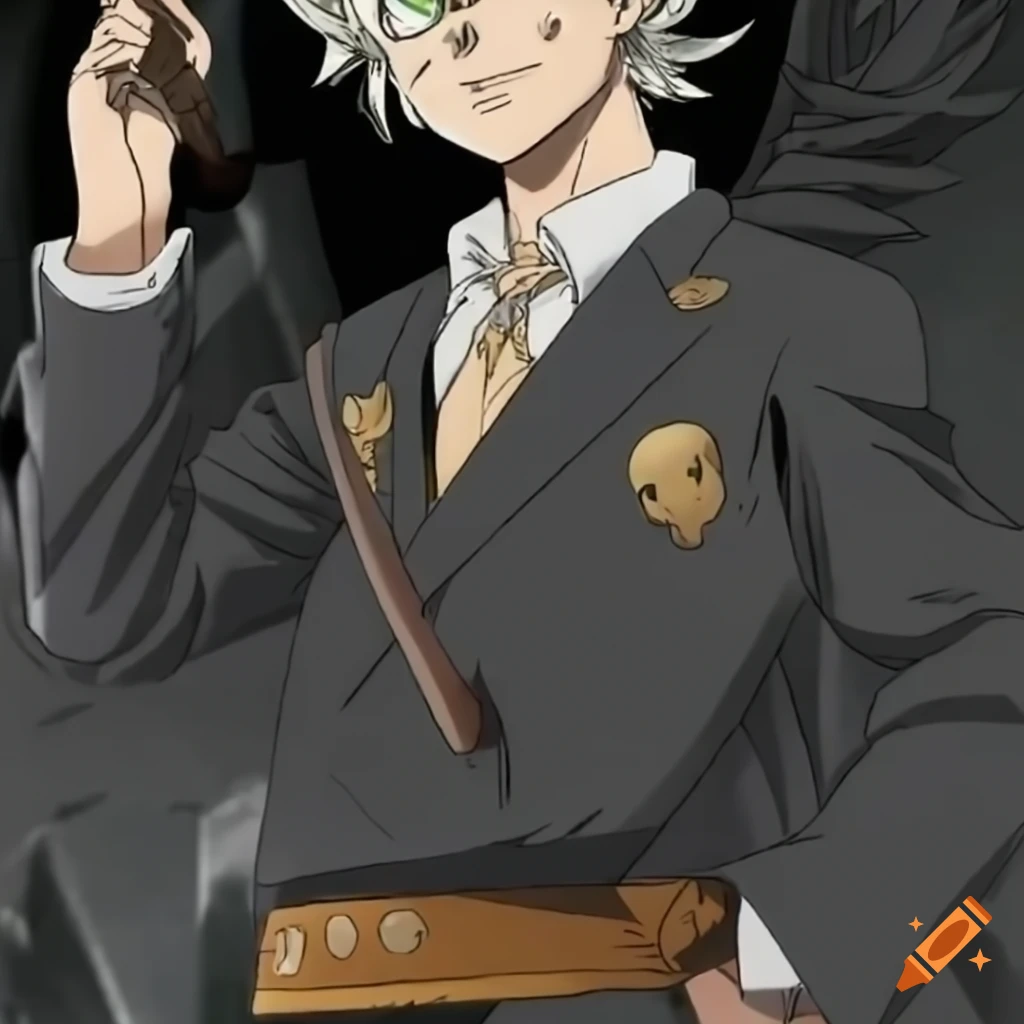 Asta from black clover wearing a business suit on Craiyon
