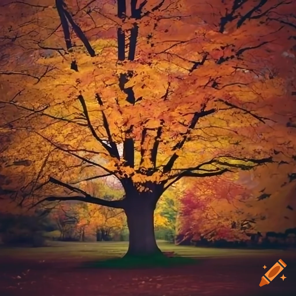 Autumn maple tree on Craiyon