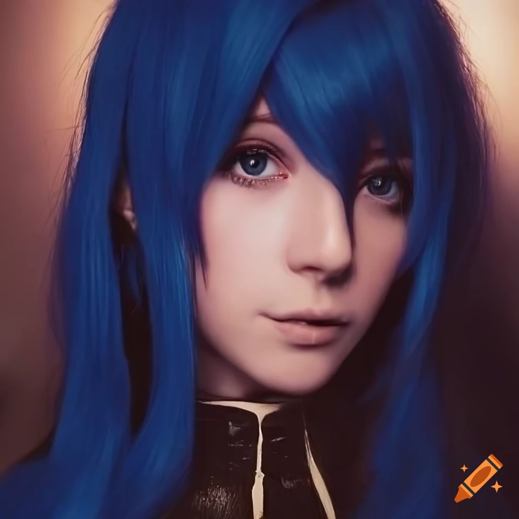Close-up portrait of a lucina cosplay