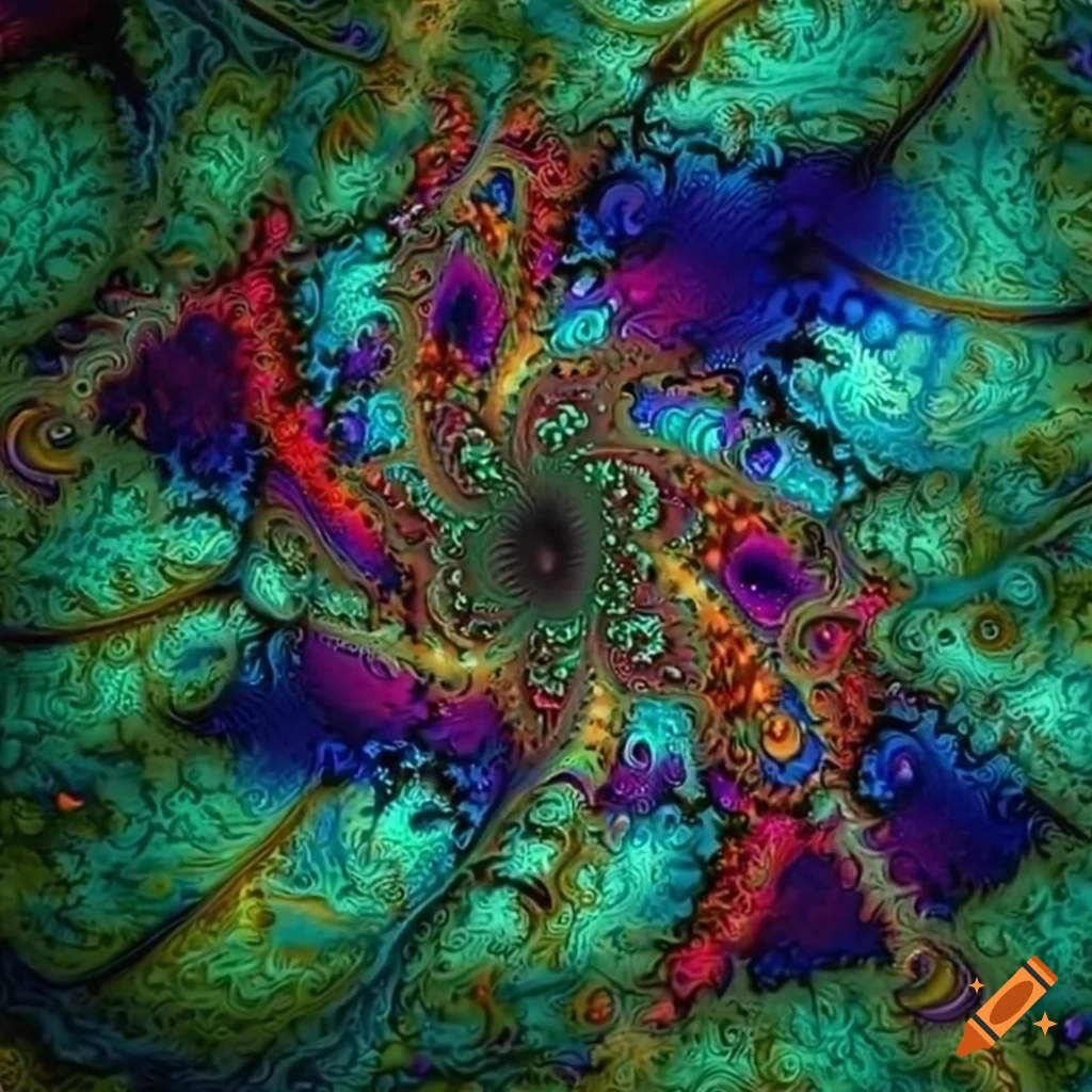 Colorful fractal jungle on Craiyon