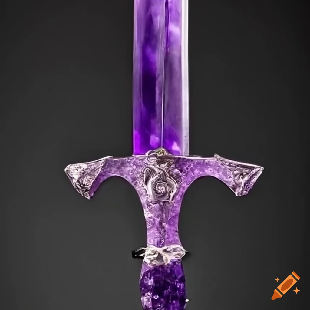 Sword made of amethyst