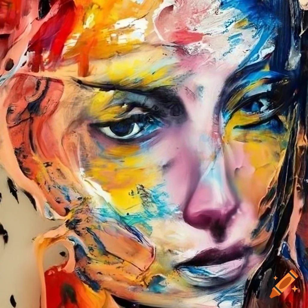 Artistic abstract work on Craiyon