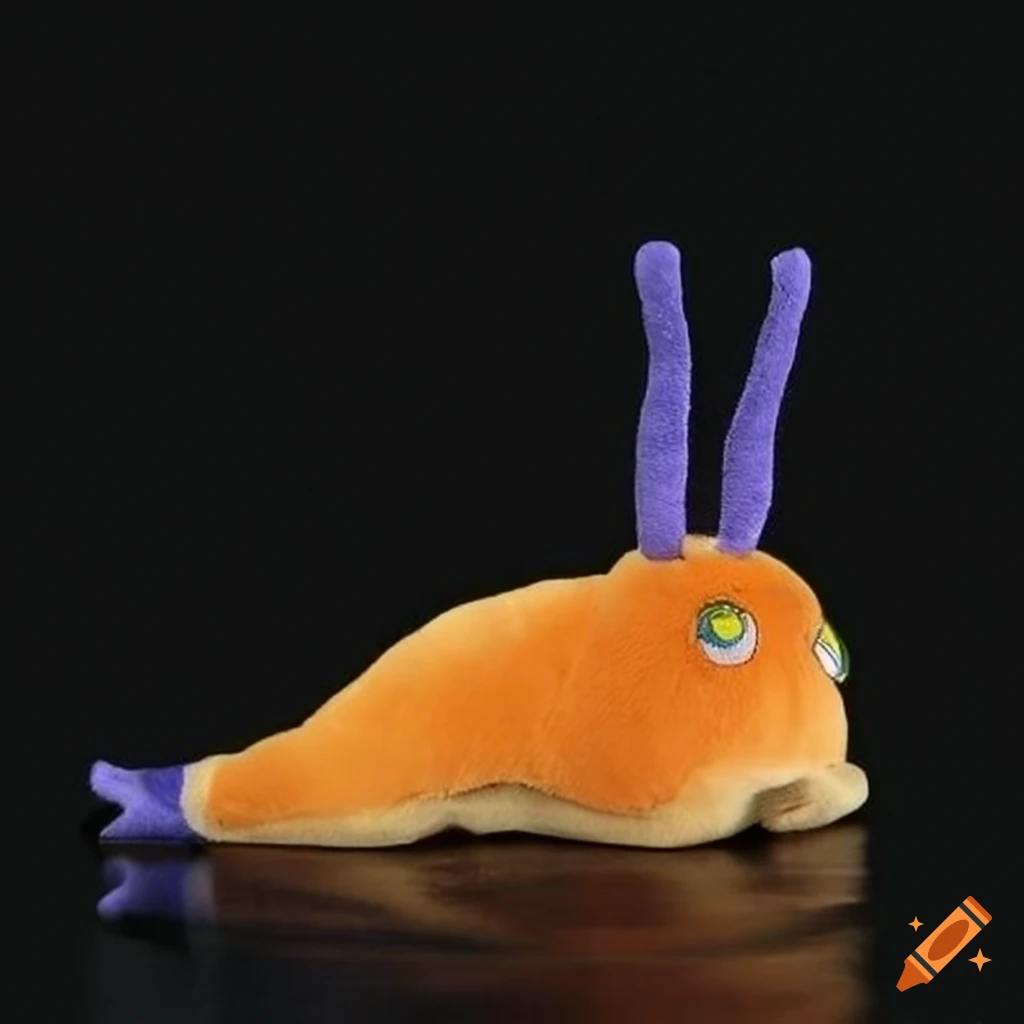 Cute plush slug with big eyes on Craiyon