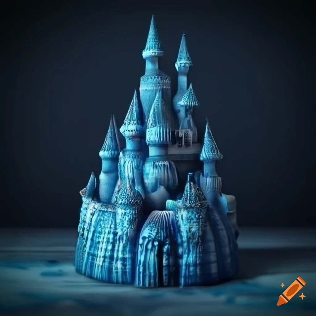 Castle made of glass on Craiyon