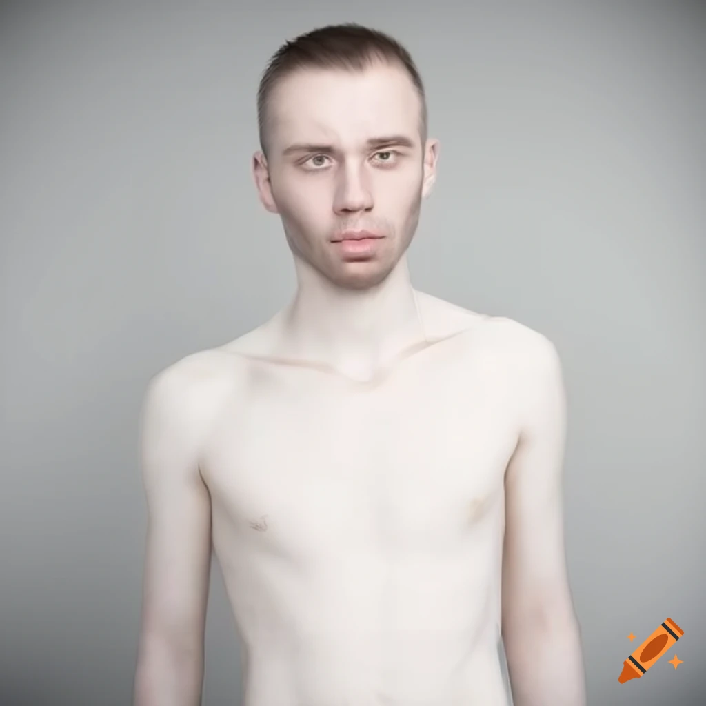 Futuristic-styled male on white background on Craiyon