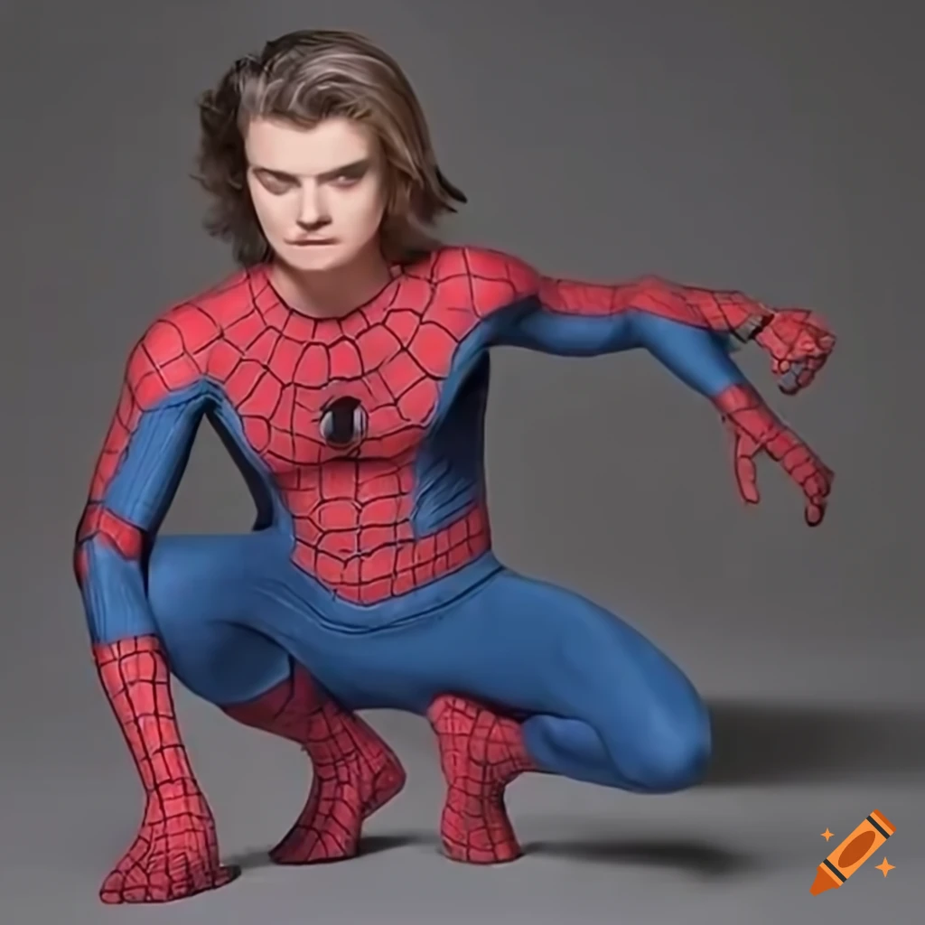 Steve harrington as spider-man on Craiyon
