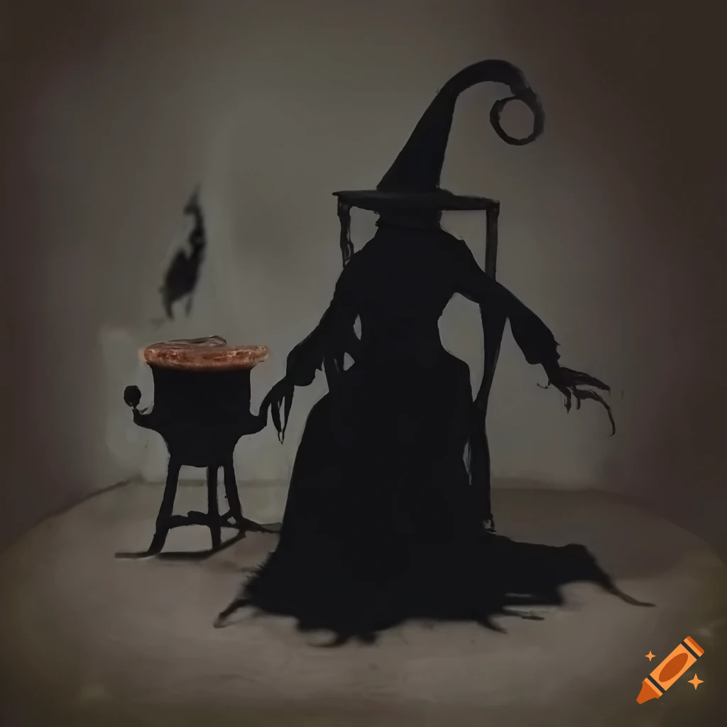 Image of a shadow witch with iron sharp teeth on Craiyon