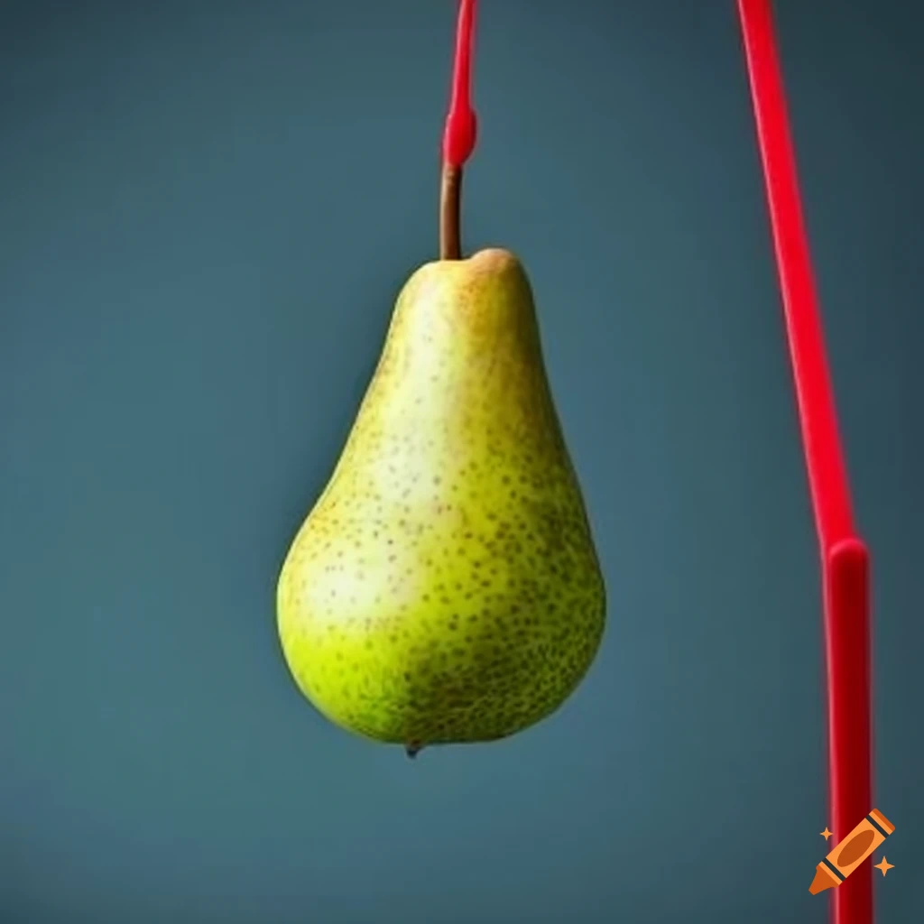 Abstract art of a pear on Craiyon