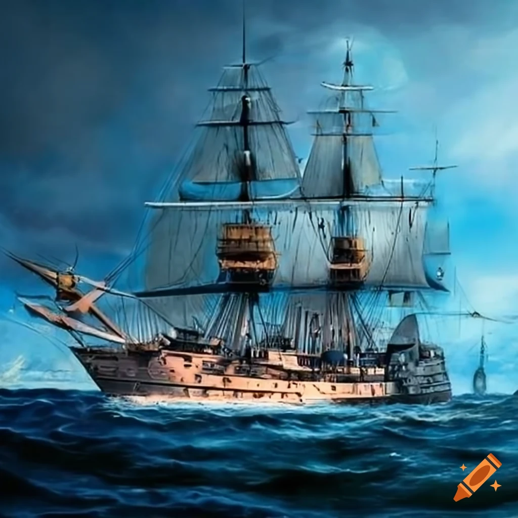 Blockade runner steam ship on Craiyon